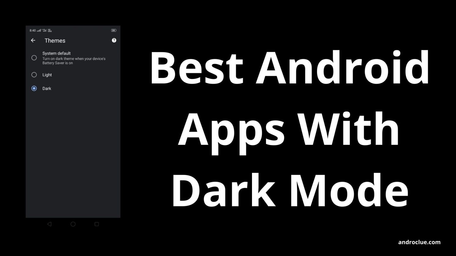 Top 8 Best Android Apps With Dark Mode in 2019 (Dark Mode App)